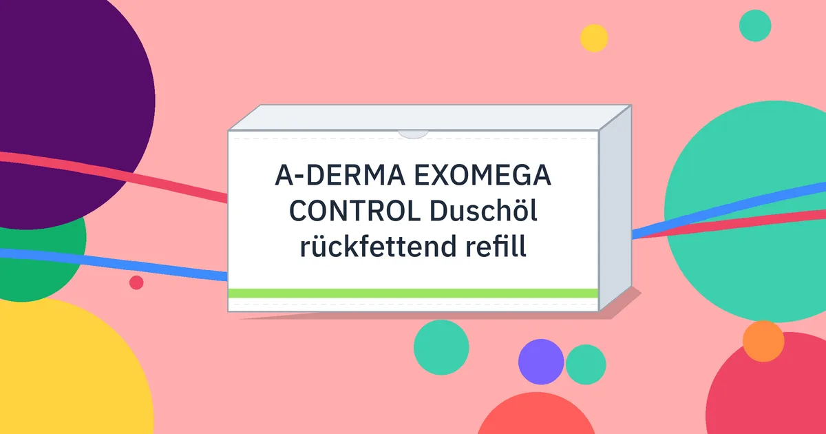 Symbolbild: Packung mit der Aufschrift A-DERMA EXOMEGA CONTROL Duschöl rückfettend refill (PZN 17871756) – Verfügbarkeit und Bezug in Apotheken in Frankfurt am Main