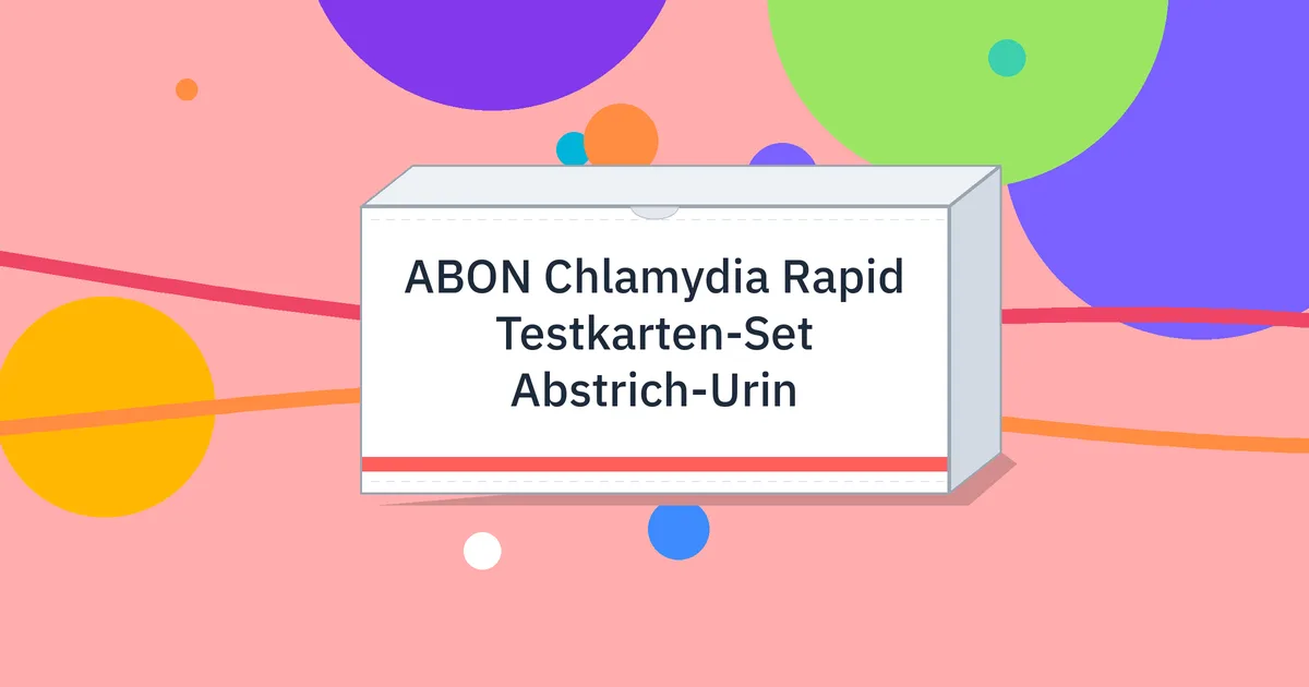 Symbolbild: Packung mit der Aufschrift ABON Chlamydia Rapid Testkarten-Set Abstrich-Urin (PZN 15616273) – Verfügbarkeit und Bezug in Apotheken in Frankfurt am Main