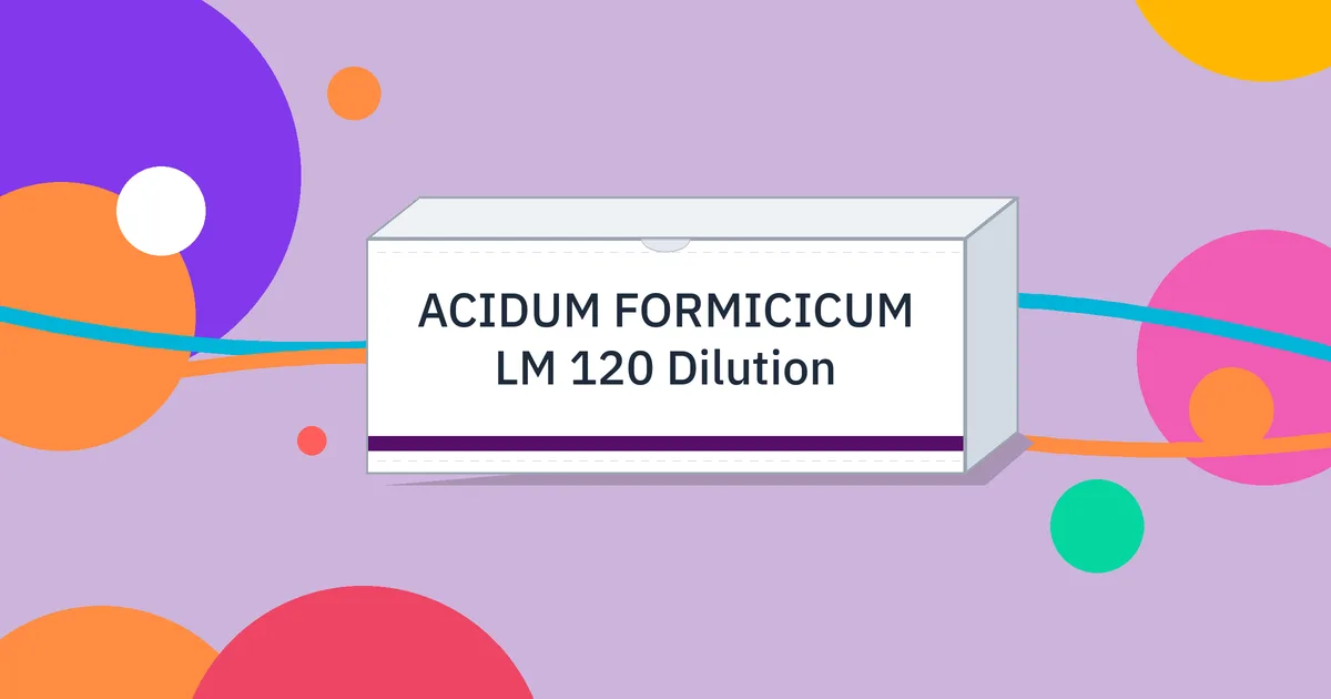 Symbolbild: Packung mit der Aufschrift ACIDUM FORMICICUM LM 120 Dilution (PZN 12752219) – Verfügbarkeit und Bezug in Apotheken in Frankfurt am Main