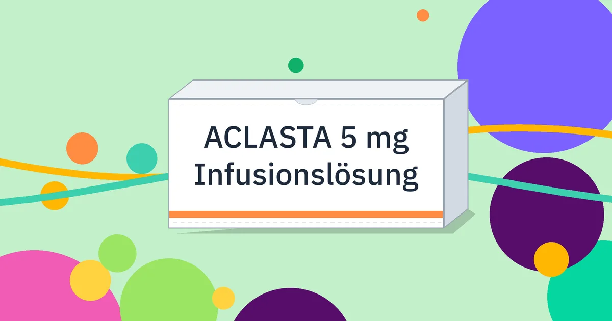 Symbolbild: Packung mit der Aufschrift ACLASTA 5 mg Infusionslösung (PZN 05453930) – Verfügbarkeit und Bezug in Apotheken in Frankfurt am Main