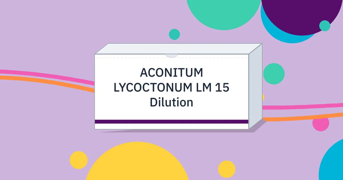 Symbolbild: Packung mit der Aufschrift ACONITUM LYCOCTONUM LM 15 Dilution (PZN 13291660) – Verfügbarkeit und Bezug in Apotheken in Frankfurt am Main