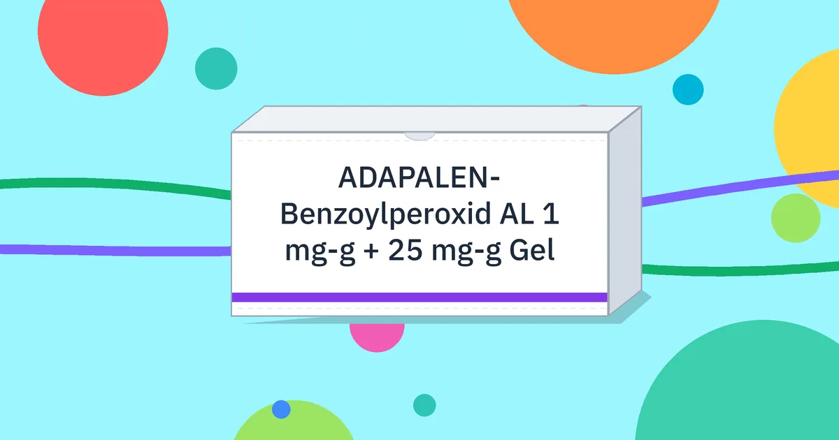 Symbolbild: Packung mit der Aufschrift ADAPALEN-Benzoylperoxid AL 1 mg-g + 25 mg-g Gel (PZN 19752748) – Verfügbarkeit und Bezug in Apotheken in Frankfurt am Main