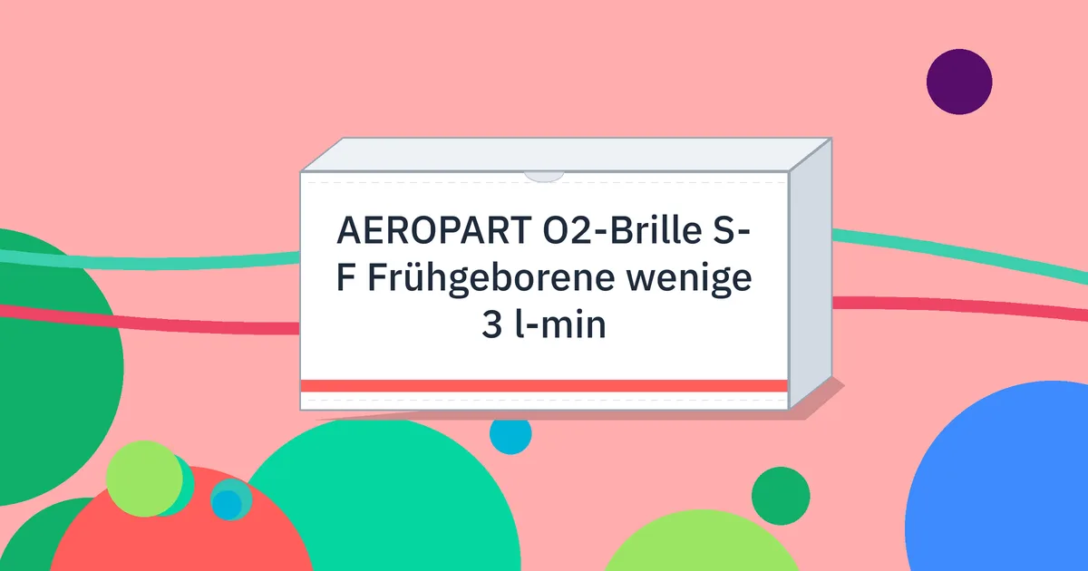 Symbolbild: Packung mit der Aufschrift AEROPART O2-Brille S-F Frühgeborene wenige 3 l-min (PZN 01075603) – Verfügbarkeit und Bezug in Apotheken in Frankfurt am Main