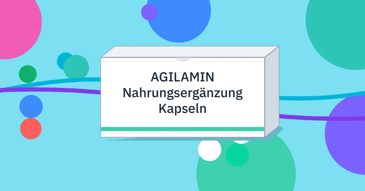 Symbolbild: Packung mit der Aufschrift AGILAMIN Nahrungsergänzung Kapseln (PZN 00351923) – Verfügbarkeit und Bezug in Apotheken in Frankfurt am Main