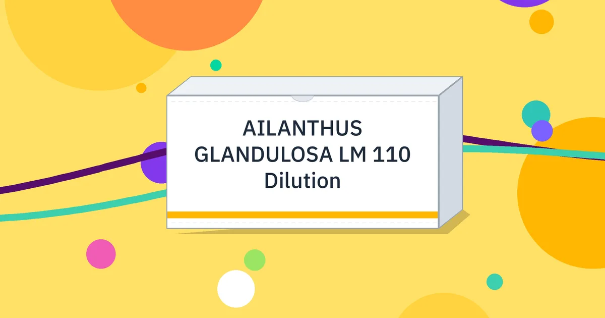 Symbolbild: Packung mit der Aufschrift AILANTHUS GLANDULOSA LM 110 Dilution (PZN 13308165) – Verfügbarkeit und Bezug in Apotheken in Frankfurt am Main