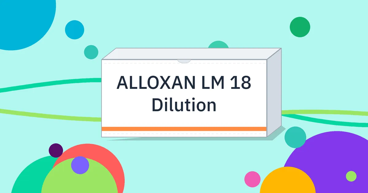 Symbolbild: Packung mit der Aufschrift ALLOXAN LM 18 Dilution (PZN 13312095) – Verfügbarkeit und Bezug in Apotheken in Frankfurt am Main