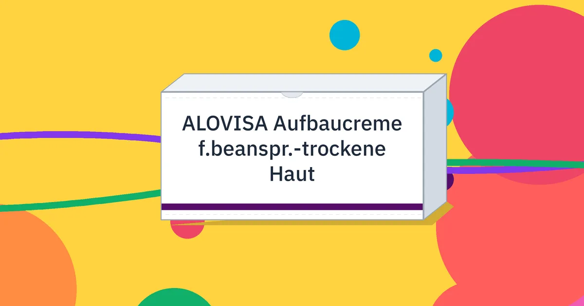 Symbolbild: Packung mit der Aufschrift ALOVISA Aufbaucreme f.beanspr.-trockene Haut (PZN 03060511) – Verfügbarkeit und Bezug in Apotheken in Frankfurt am Main