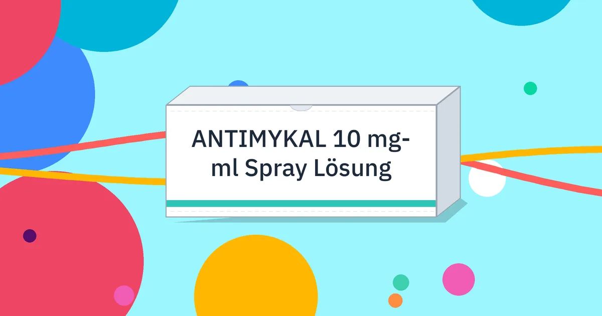 Symbolbild: Packung mit der Aufschrift ANTIMYKAL 10 mg-ml Spray Lösung (PZN 11510402) – Verfügbarkeit und Bezug in Apotheken in Frankfurt am Main