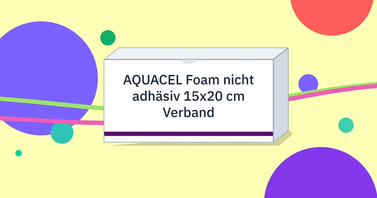 Symbolbild: Packung mit der Aufschrift AQUACEL Foam nicht adhäsiv 15x20 cm Verband (PZN 11159844) – Verfügbarkeit und Bezug in Apotheken in Frankfurt am Main