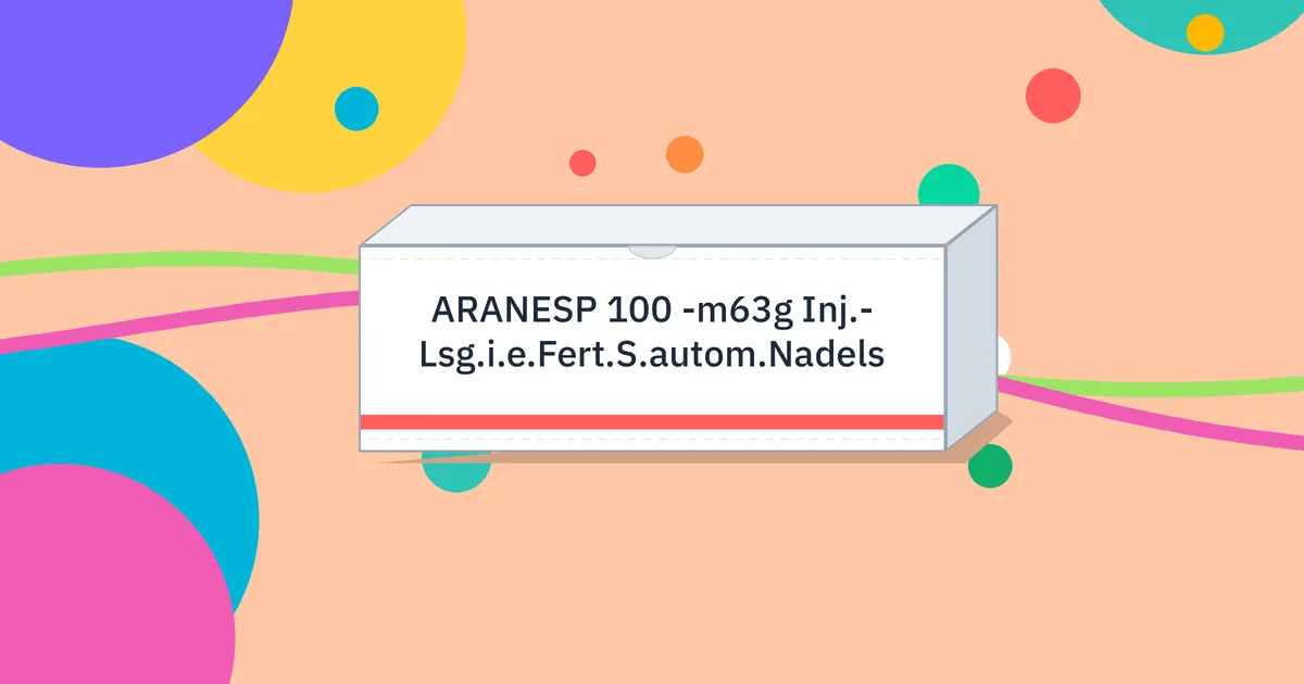 Symbolbild: Packung mit der Aufschrift ARANESP 100 -m63g Inj.-Lsg.i.e.Fert.S.autom.Nadels (PZN 07645958) – Verfügbarkeit und Bezug in Apotheken in Frankfurt am Main