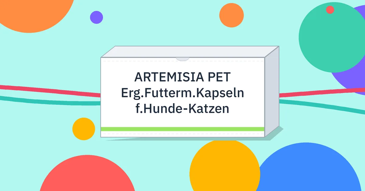 Symbolbild: Packung mit der Aufschrift ARTEMISIA PET Erg.Futterm.Kapseln f.Hunde-Katzen (PZN 19679566) – Verfügbarkeit und Bezug in Apotheken in Frankfurt am Main