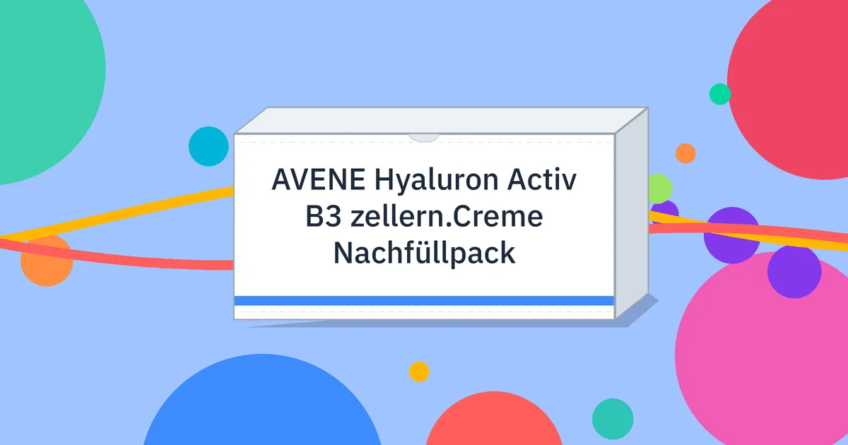 Symbolbild: Packung mit der Aufschrift AVENE Hyaluron Activ B3 zellern.Creme Nachfüllpack (PZN 17980327) – Verfügbarkeit und Bezug in Apotheken in Frankfurt am Main