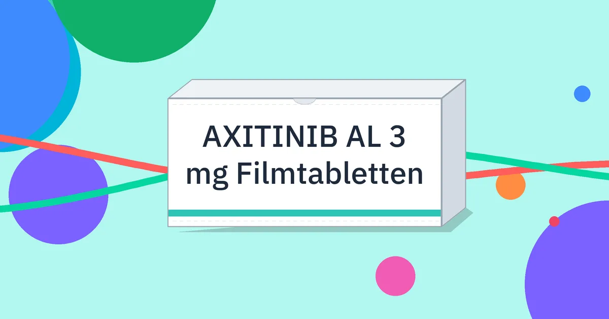 Symbolbild: Packung mit der Aufschrift AXITINIB AL 3 mg Filmtabletten (PZN 19391351) – Verfügbarkeit und Bezug in Apotheken in Frankfurt am Main