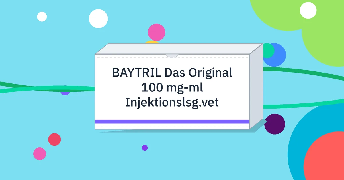 Symbolbild: Packung mit der Aufschrift BAYTRIL Das Original 100 mg-ml Injektionslsg.vet (PZN 11004277) – Verfügbarkeit und Bezug in Apotheken in Frankfurt am Main