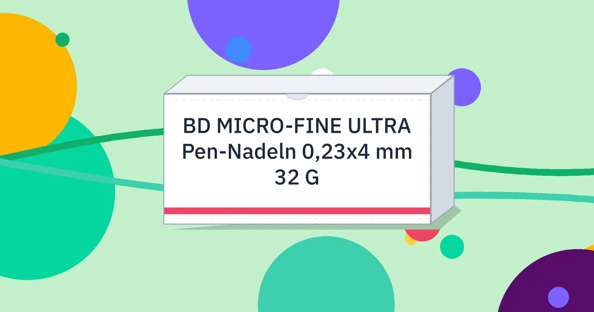 Symbolbild: Packung mit der Aufschrift BD MICRO-FINE ULTRA Pen-Nadeln 0,23x4 mm 32 G (PZN 18760757) – Verfügbarkeit und Bezug in Apotheken in Frankfurt am Main