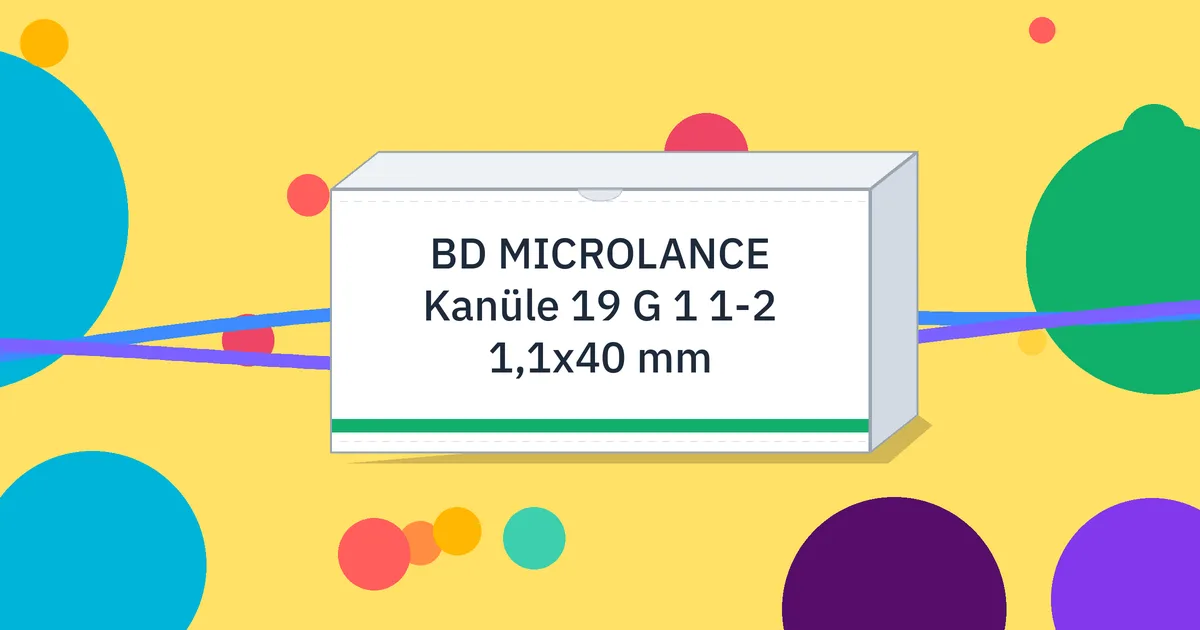 Symbolbild: Packung mit der Aufschrift BD MICROLANCE Kanüle 19 G 1 1-2 1,1x40 mm (PZN 03087094) – Verfügbarkeit und Bezug in Apotheken in Frankfurt am Main