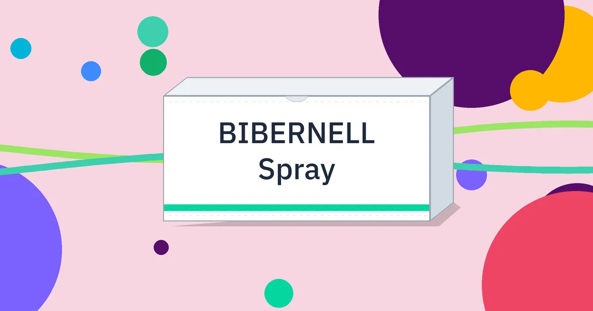 Symbolbild: Packung mit der Aufschrift BIBERNELL Spray (PZN 11712146) – Verfügbarkeit und Bezug in Apotheken in Frankfurt am Main