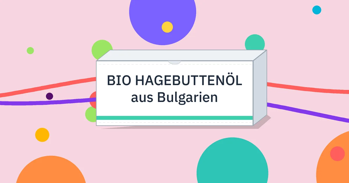 Symbolbild: Packung mit der Aufschrift BIO HAGEBUTTENÖL aus Bulgarien (PZN 20321203) – Verfügbarkeit und Bezug in Apotheken in Frankfurt am Main
