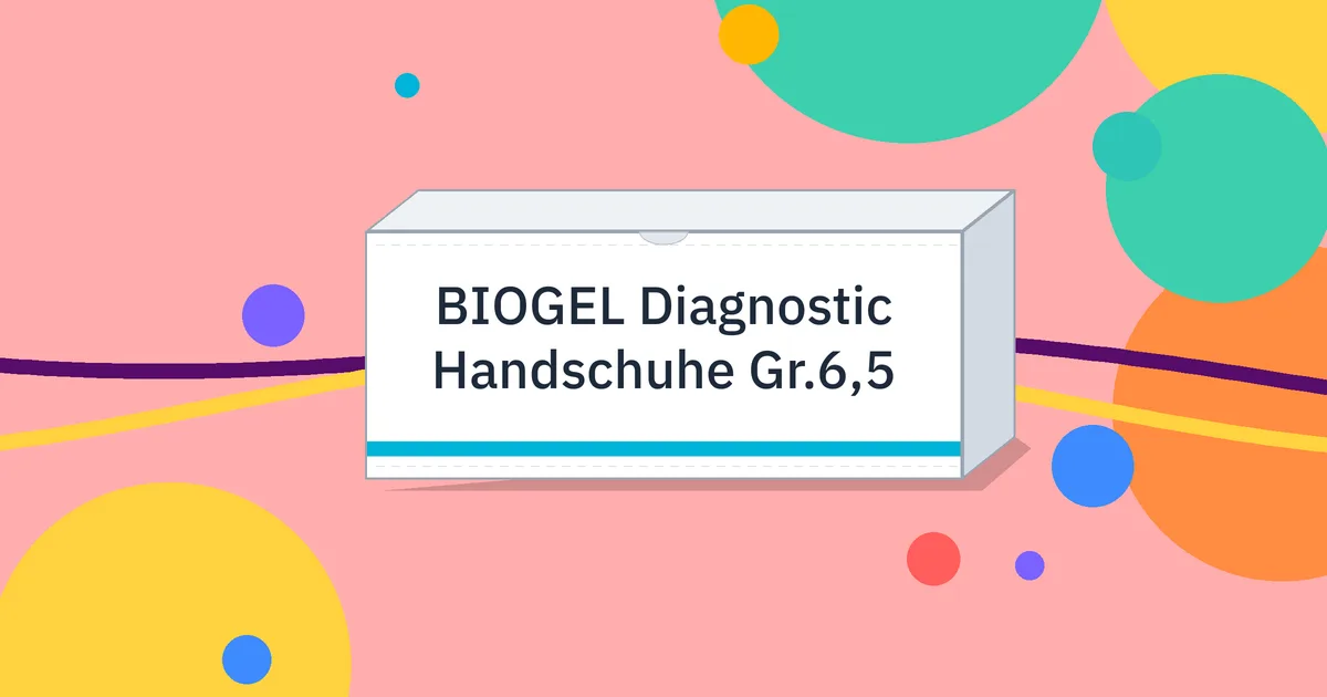 Symbolbild: Packung mit der Aufschrift BIOGEL Diagnostic Handschuhe Gr.6,5 (PZN 04701656) – Verfügbarkeit und Bezug in Apotheken in Frankfurt am Main
