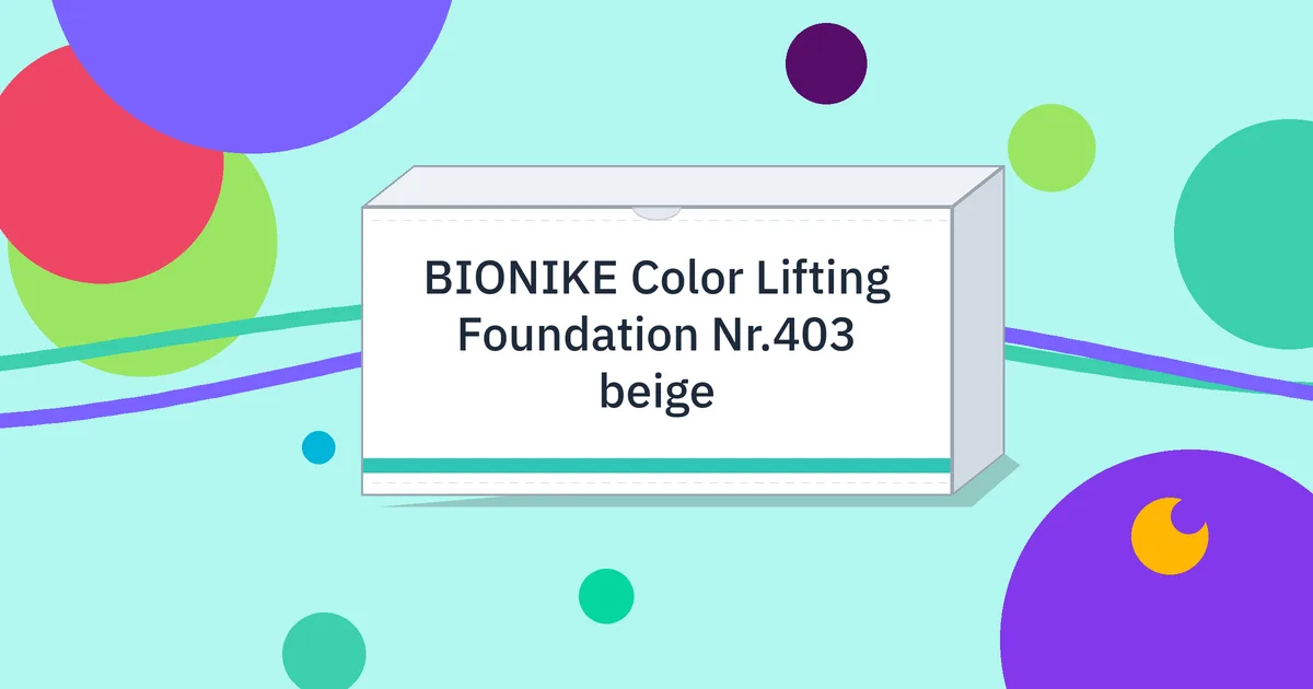 Symbolbild: Packung mit der Aufschrift BIONIKE Color Lifting Foundation Nr.403 beige (PZN 12606328) – Verfügbarkeit und Bezug in Apotheken in Frankfurt am Main