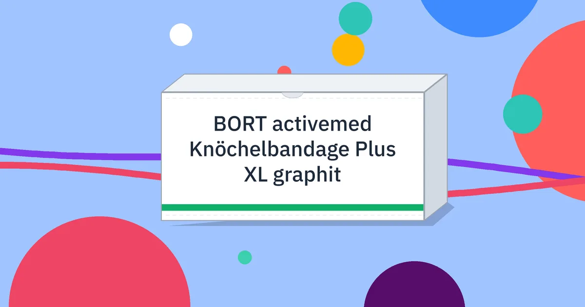 Symbolbild: Packung mit der Aufschrift BORT activemed Knöchelbandage Plus XL graphit (PZN 19111110) – Verfügbarkeit und Bezug in Apotheken in Frankfurt am Main