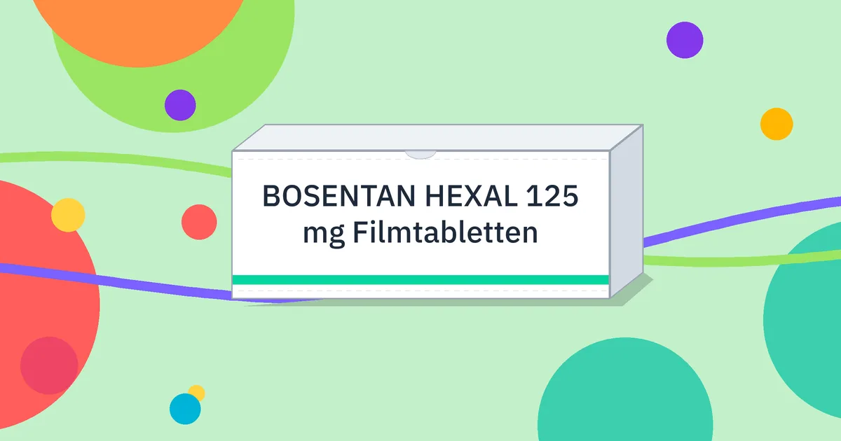 Symbolbild: Packung mit der Aufschrift BOSENTAN HEXAL 125 mg Filmtabletten (PZN 13245594) – Verfügbarkeit und Bezug in Apotheken in Frankfurt am Main
