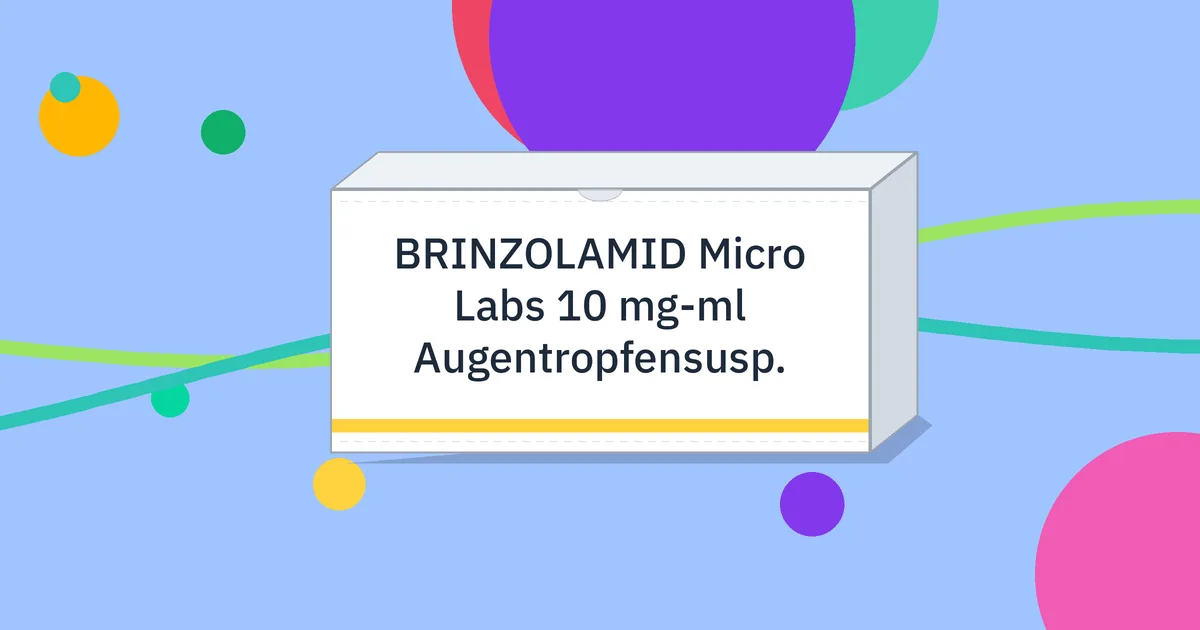 Symbolbild: Packung mit der Aufschrift BRINZOLAMID Micro Labs 10 mg-ml Augentropfensusp. (PZN 17982941) – Verfügbarkeit und Bezug in Apotheken in Frankfurt am Main