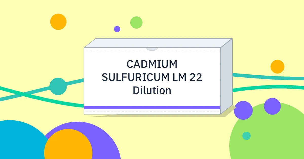 Symbolbild: Packung mit der Aufschrift CADMIUM SULFURICUM LM 22 Dilution (PZN 12798813) – Verfügbarkeit und Bezug in Apotheken in Frankfurt am Main