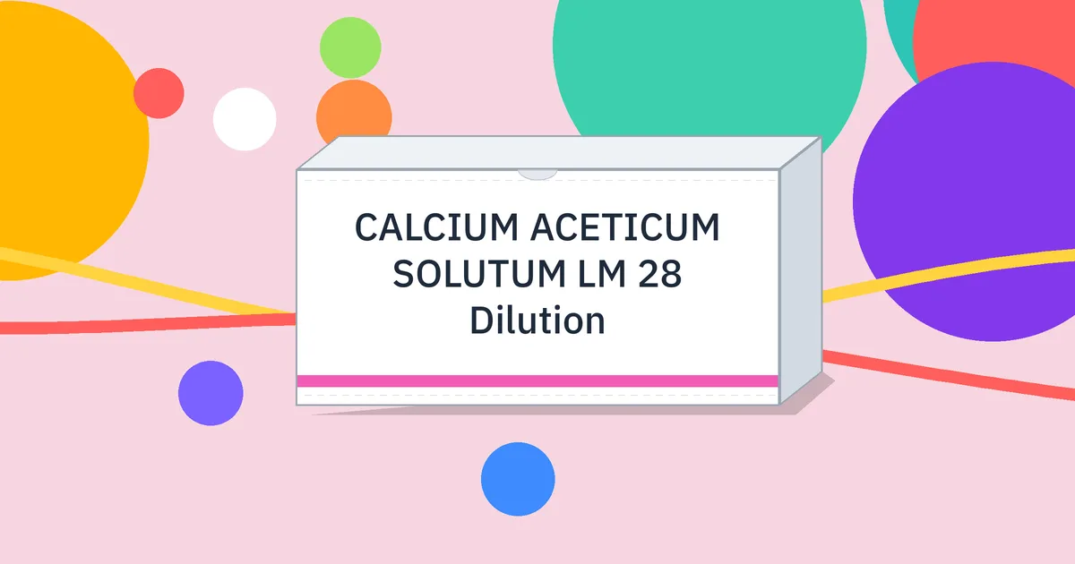 Symbolbild: Packung mit der Aufschrift CALCIUM ACETICUM SOLUTUM LM 28 Dilution (PZN 13406873) – Verfügbarkeit und Bezug in Apotheken in Frankfurt am Main