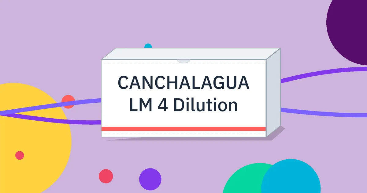 Symbolbild: Packung mit der Aufschrift CANCHALAGUA LM 4 Dilution (PZN 13412419) – Verfügbarkeit und Bezug in Apotheken in Frankfurt am Main