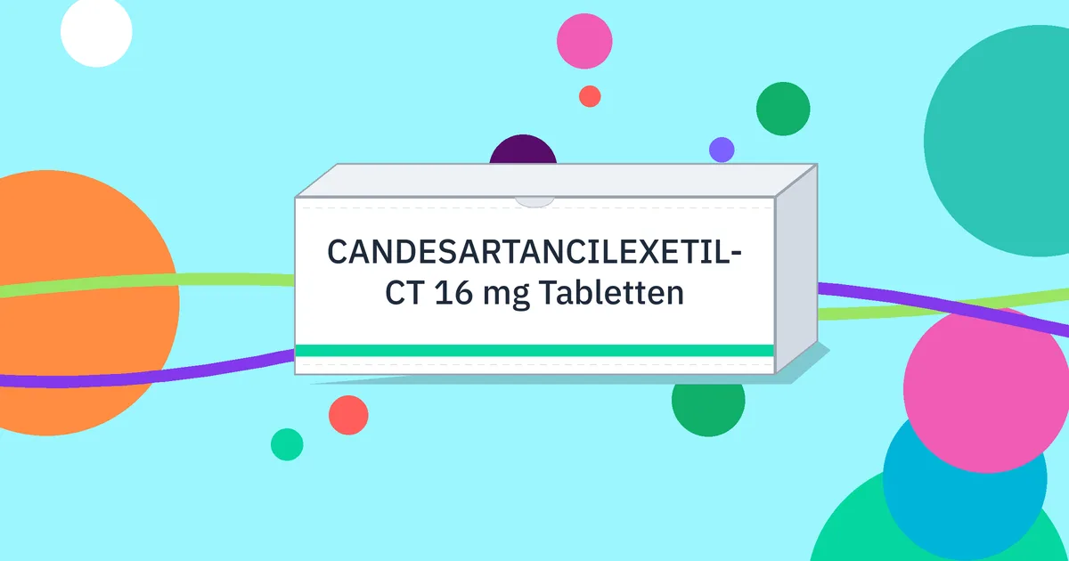Symbolbild: Packung mit der Aufschrift CANDESARTANCILEXETIL-CT 16 mg Tabletten (PZN 09066213) – Verfügbarkeit und Bezug in Apotheken in Frankfurt am Main