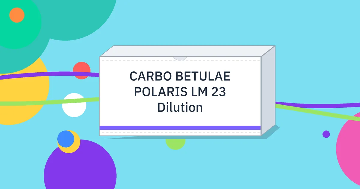 Symbolbild: Packung mit der Aufschrift CARBO BETULAE POLARIS LM 23 Dilution (PZN 13764354) – Verfügbarkeit und Bezug in Apotheken in Frankfurt am Main