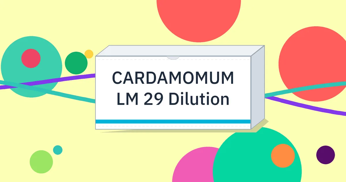Symbolbild: Packung mit der Aufschrift CARDAMOMUM LM 29 Dilution (PZN 13429822) – Verfügbarkeit und Bezug in Apotheken in Frankfurt am Main