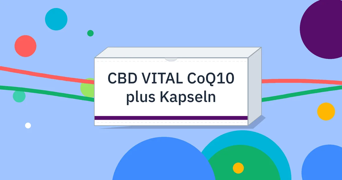 Symbolbild: Packung mit der Aufschrift CBD VITAL CoQ10 plus Kapseln (PZN 18453280) – Verfügbarkeit und Bezug in Apotheken in Frankfurt am Main