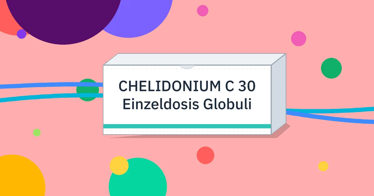Symbolbild: Packung mit der Aufschrift CHELIDONIUM C 30 Einzeldosis Globuli (PZN 01917982) – Verfügbarkeit und Bezug in Apotheken in Frankfurt am Main