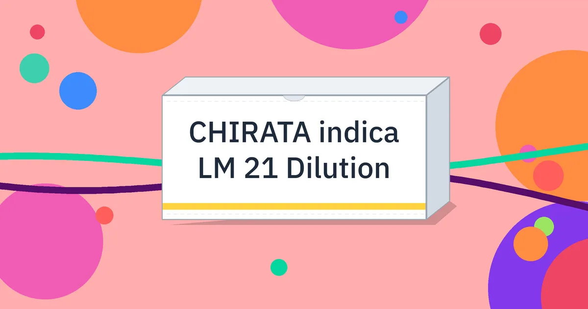 Symbolbild: Packung mit der Aufschrift CHIRATA indica LM 21 Dilution (PZN 13443710) – Verfügbarkeit und Bezug in Apotheken in Frankfurt am Main
