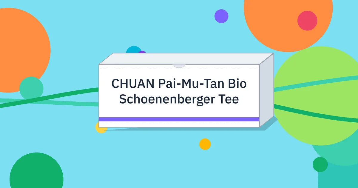 Symbolbild: Packung mit der Aufschrift CHUAN Pai-Mu-Tan Bio Schoenenberger Tee (PZN 18138265) – Verfügbarkeit und Bezug in Apotheken in Frankfurt am Main