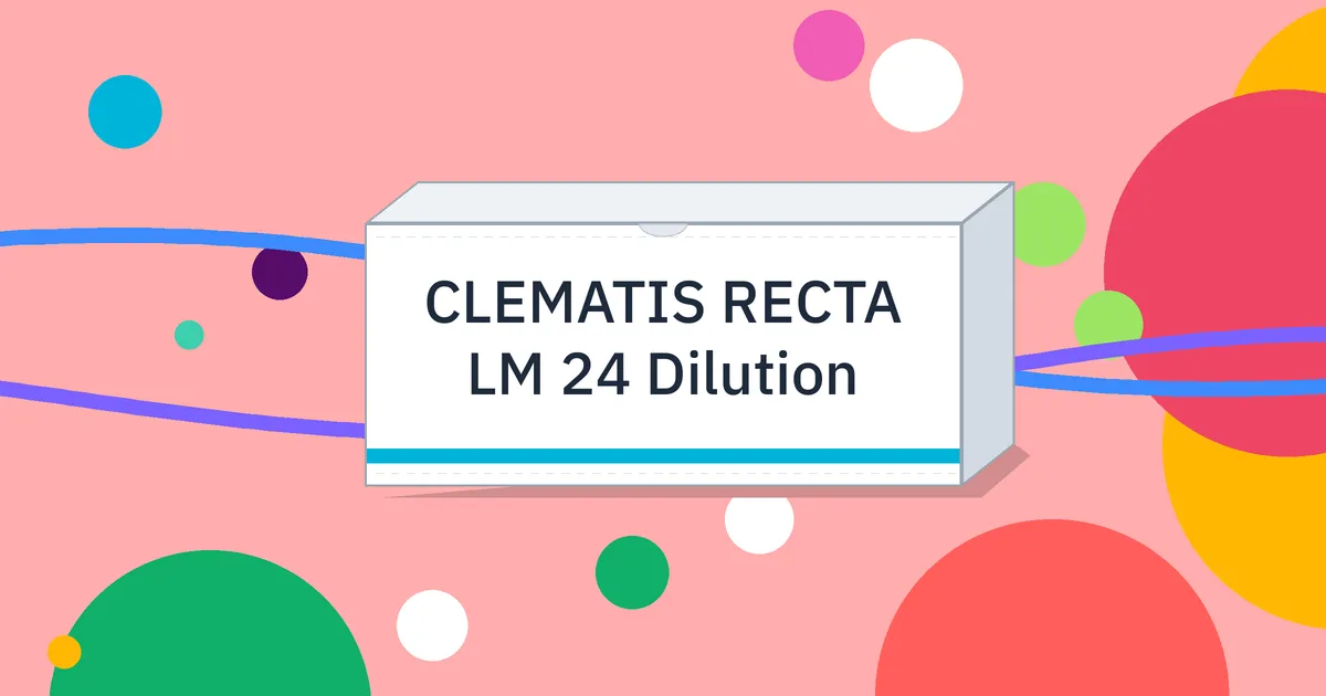 Symbolbild: Packung mit der Aufschrift CLEMATIS RECTA LM 24 Dilution (PZN 12822351) – Verfügbarkeit und Bezug in Apotheken in Frankfurt am Main
