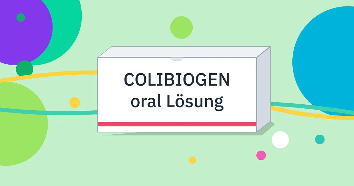 Symbolbild: Packung mit der Aufschrift COLIBIOGEN oral Lösung (PZN 16755195) – Verfügbarkeit und Bezug in Apotheken in Frankfurt am Main