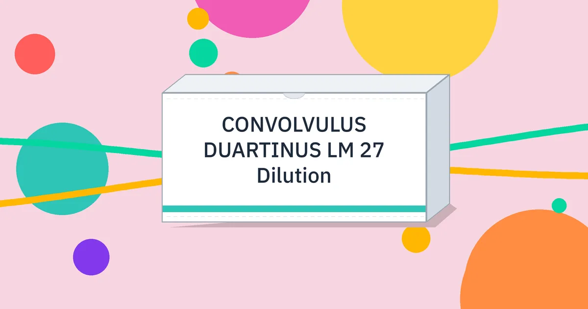 Symbolbild: Packung mit der Aufschrift CONVOLVULUS DUARTINUS LM 27 Dilution (PZN 13450839) – Verfügbarkeit und Bezug in Apotheken in Frankfurt am Main