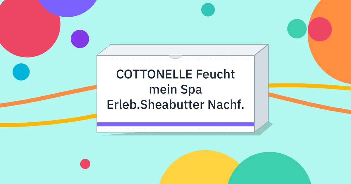 Symbolbild: Packung mit der Aufschrift COTTONELLE Feucht mein Spa Erleb.Sheabutter Nachf. (PZN 16882367) – Verfügbarkeit und Bezug in Apotheken in Frankfurt am Main