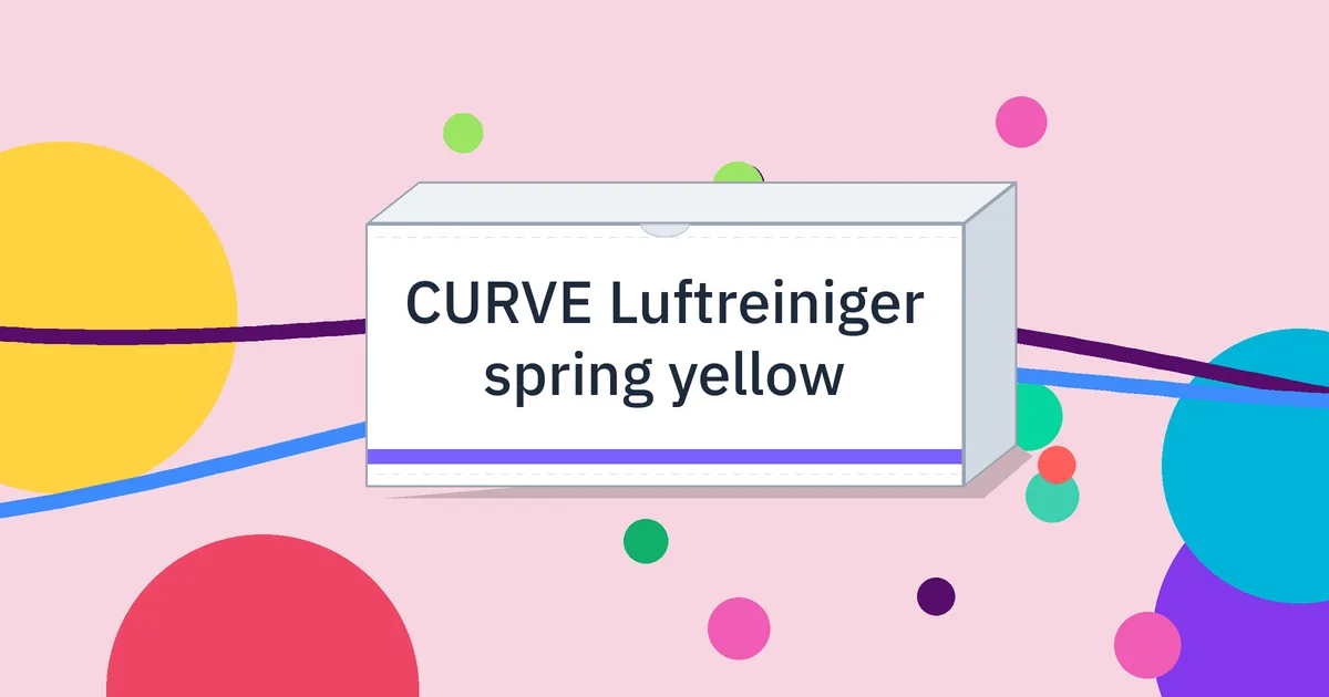 Symbolbild: Packung mit der Aufschrift CURVE Luftreiniger spring yellow (PZN 18139738) – Verfügbarkeit und Bezug in Apotheken in Frankfurt am Main