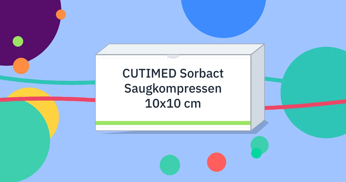 Symbolbild: Packung mit der Aufschrift CUTIMED Sorbact Saugkompressen 10x10 cm (PZN 16595840) – Verfügbarkeit und Bezug in Apotheken in Frankfurt am Main