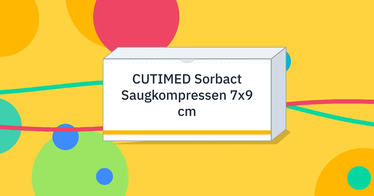 Symbolbild: Packung mit der Aufschrift CUTIMED Sorbact Saugkompressen 7x9 cm (PZN 12596268) – Verfügbarkeit und Bezug in Apotheken in Frankfurt am Main
