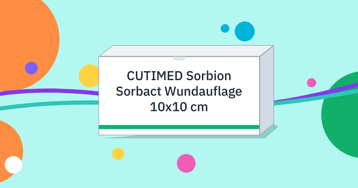 Symbolbild: Packung mit der Aufschrift CUTIMED Sorbion Sorbact Wundauflage 10x10 cm (PZN 10526387) – Verfügbarkeit und Bezug in Apotheken in Frankfurt am Main