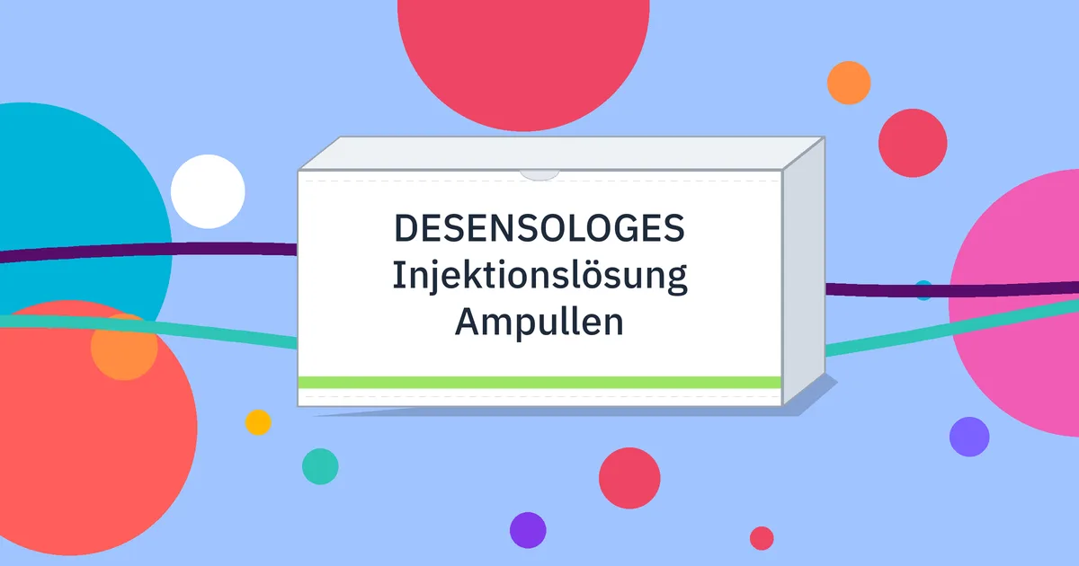 Symbolbild: Packung mit der Aufschrift DESENSOLOGES Injektionslösung Ampullen (PZN 12339703) – Verfügbarkeit und Bezug in Apotheken in Frankfurt am Main