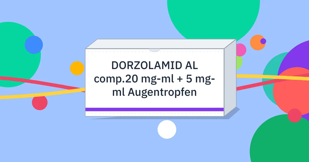 Symbolbild: Packung mit der Aufschrift DORZOLAMID AL comp.20 mg-ml + 5 mg-ml Augentropfen (PZN 18083601) – Verfügbarkeit und Bezug in Apotheken in Frankfurt am Main