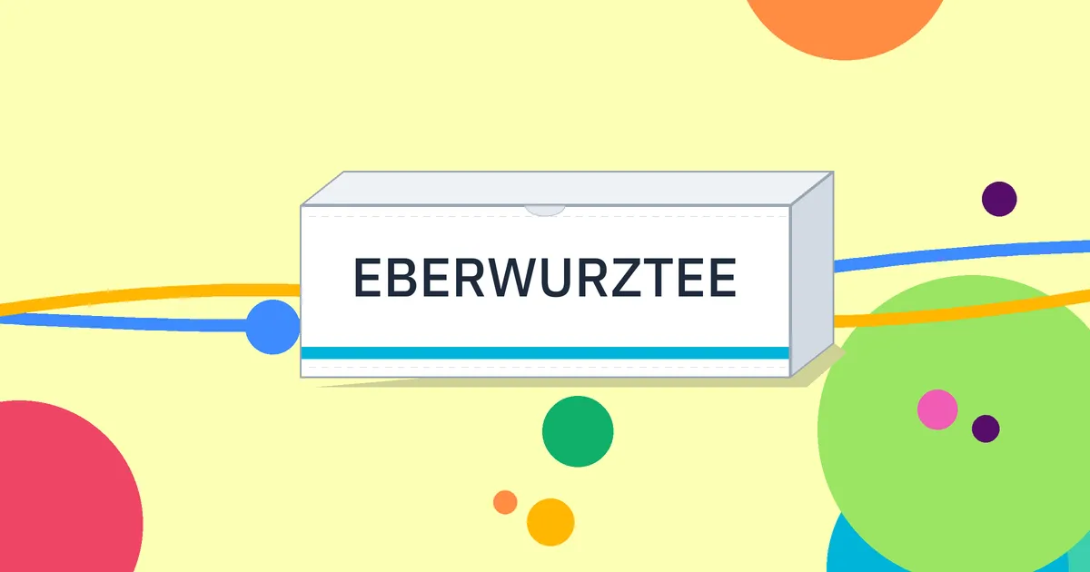 Symbolbild: Packung mit der Aufschrift EBERWURZTEE (PZN 00430433) – Verfügbarkeit und Bezug in Apotheken in Frankfurt am Main