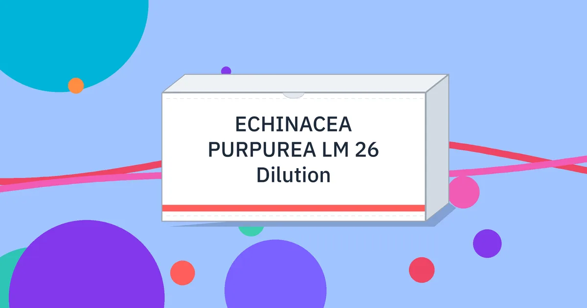 Symbolbild: Packung mit der Aufschrift ECHINACEA PURPUREA LM 26 Dilution (PZN 13468578) – Verfügbarkeit und Bezug in Apotheken in Frankfurt am Main