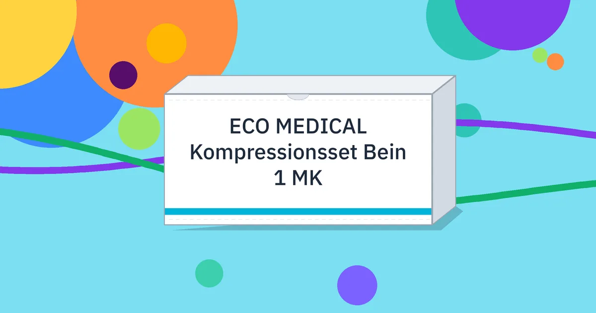 Symbolbild: Packung mit der Aufschrift ECO MEDICAL Kompressionsset Bein 1 MK (PZN 16239269) – Verfügbarkeit und Bezug in Apotheken in Frankfurt am Main